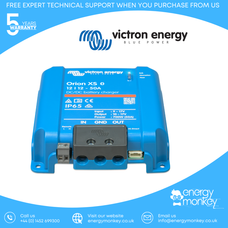 Victron Orion XS 12/12-50A DC-DC Charger (ORI121217050) I Energy Monkey Ltd