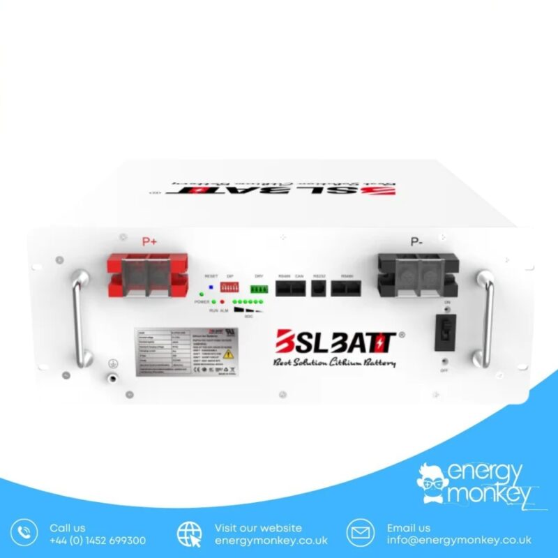 B-LFP48-100E 4U Server Rack Battery 51.2V 5.12kWh Lithium Energy Storage